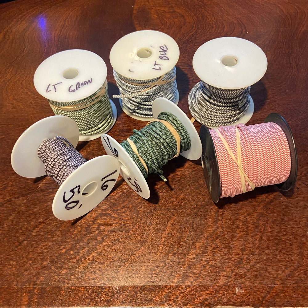 Electrical Wire - 16 Gauge Green and White Herringbone Lucas Style ...