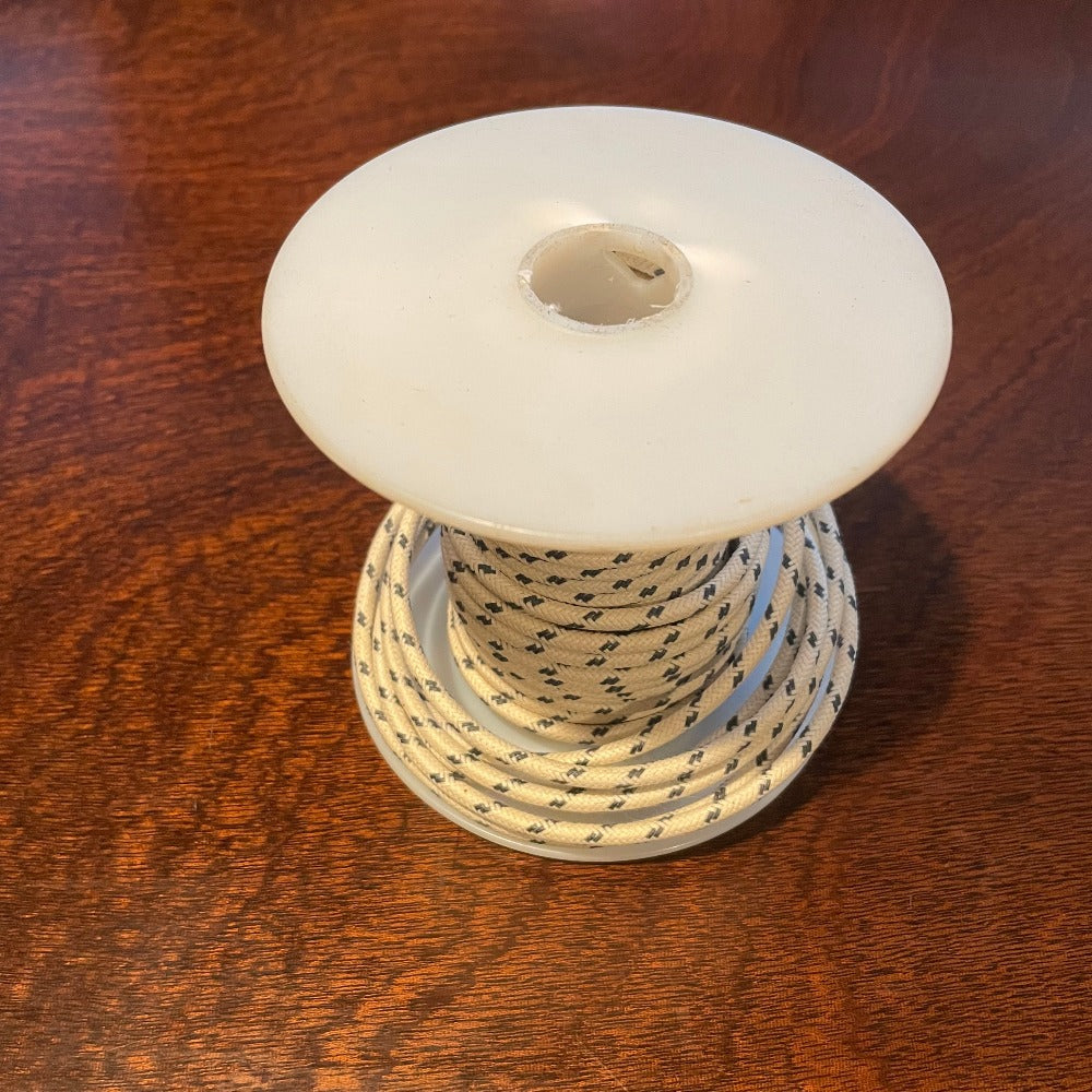 chopper cloth covered wire white & black - custom motorcycle parts ...