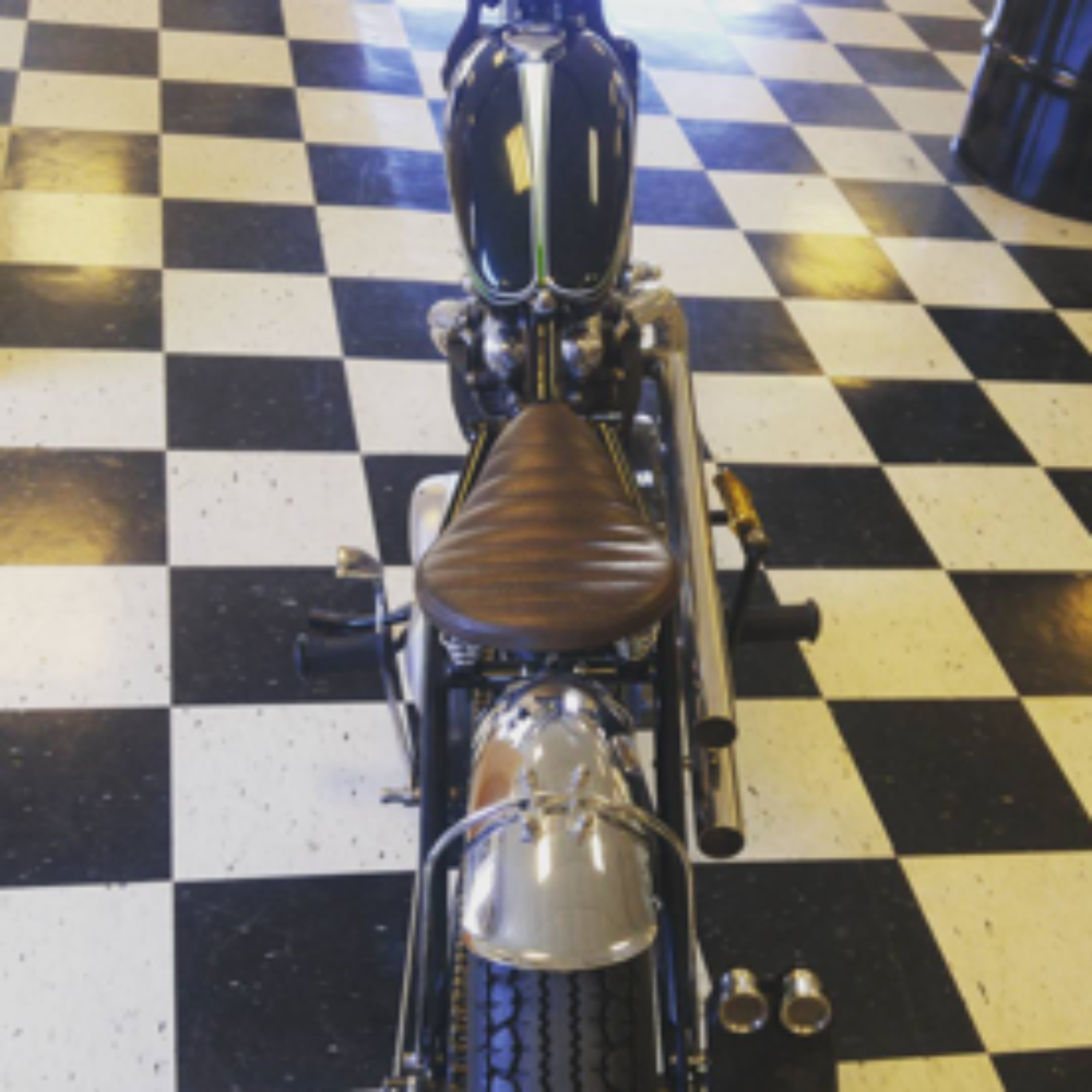 solo seat black - custom hardtail motorcycles | factory metal works ...